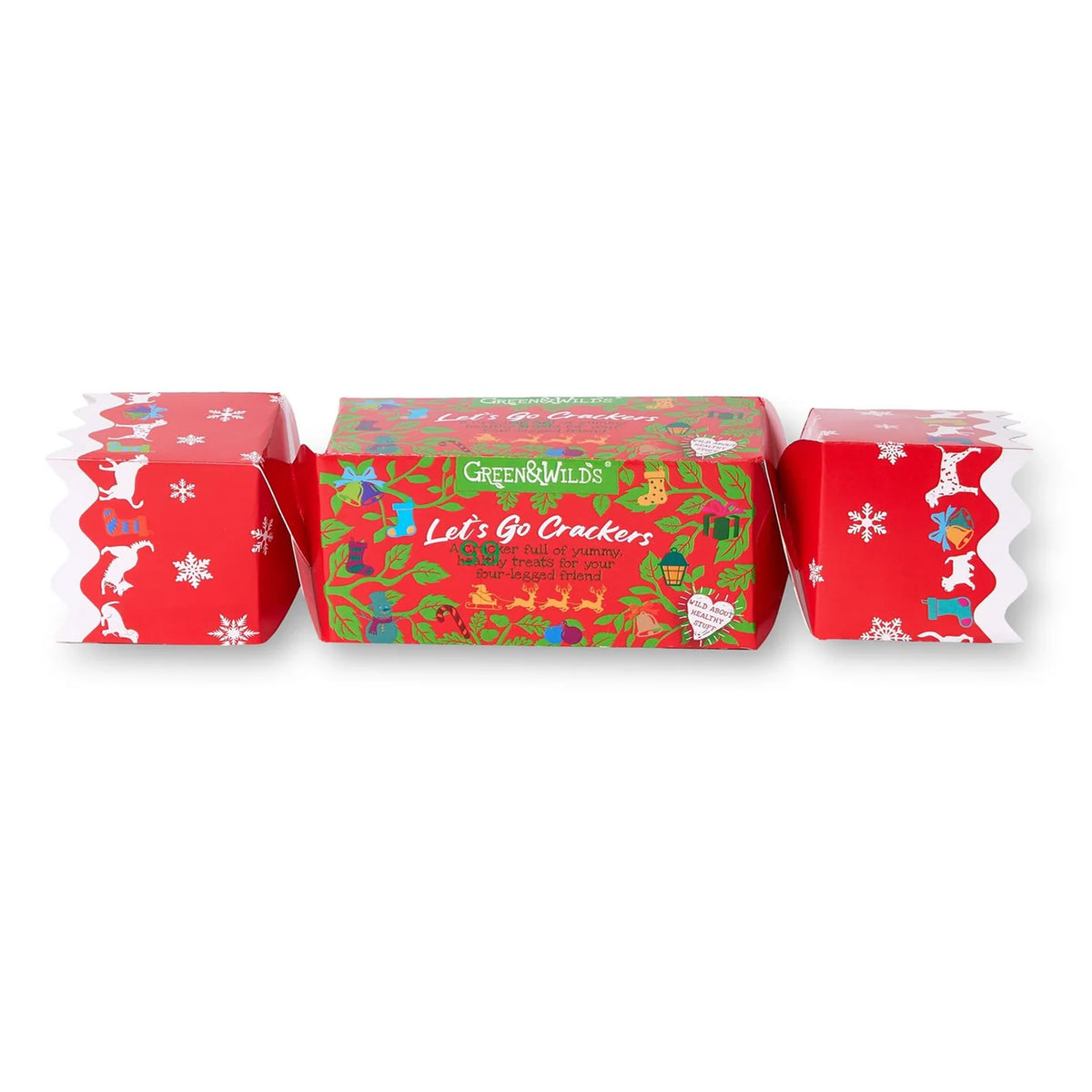 Green & Wilds Red Christmas Cracker - Eco-Friendly Natural Dog Treats ...