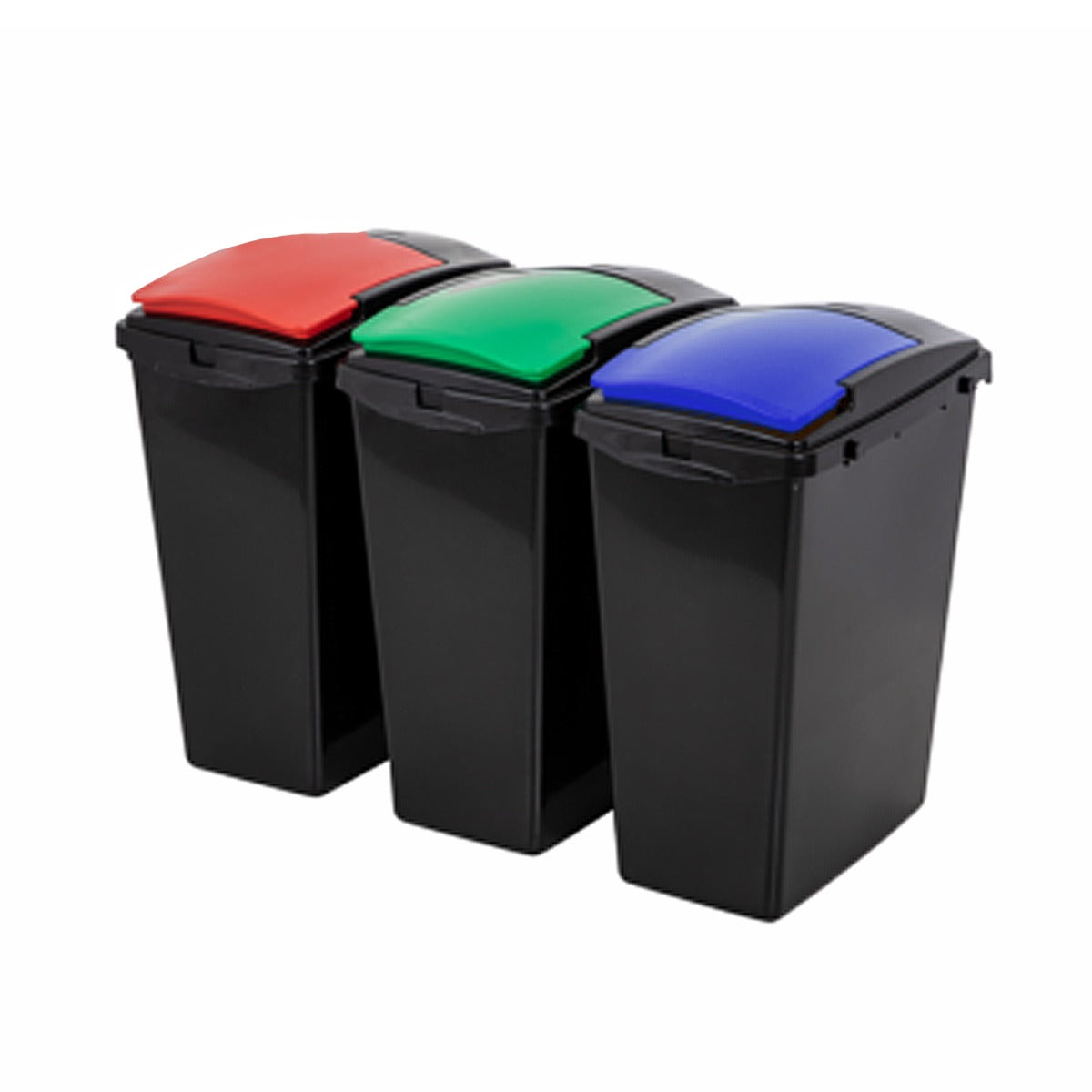 Addis 40L Red, Blue & Green Recycling Bins Set of 3 | All Green – All-Green