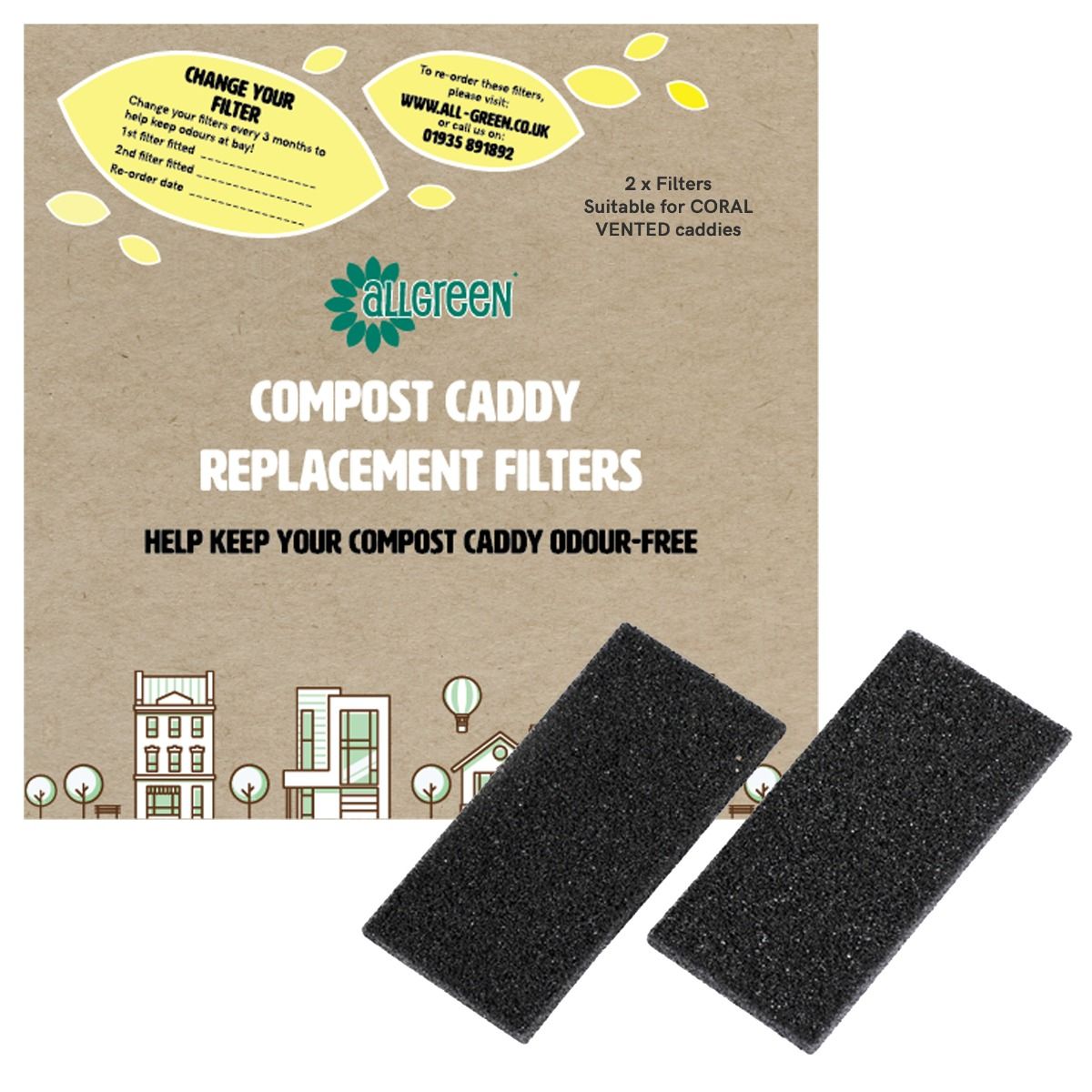 Filters for 5L & 7L Coral Vented Plastic Caddies – All-Green