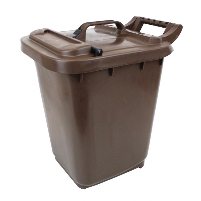 Brown Large Kerbside Compost Caddy with Locking Lid - 23L – All-Green