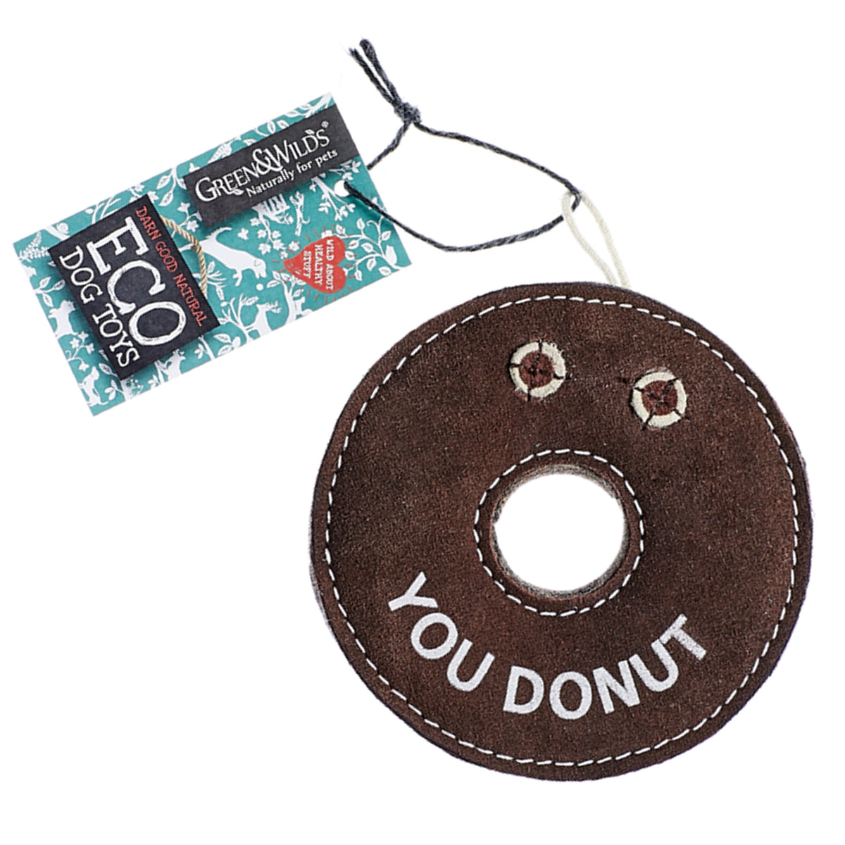 Green & Wilds Eco Dog Toy - Derrick the Donut, from All-Green with Free ...