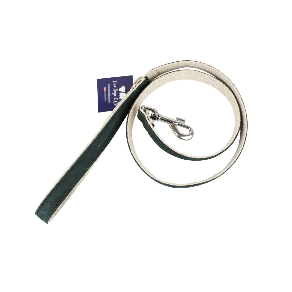 Two Dogs & Co Cork Dog Lead - Forest Green | All Green – All-Green