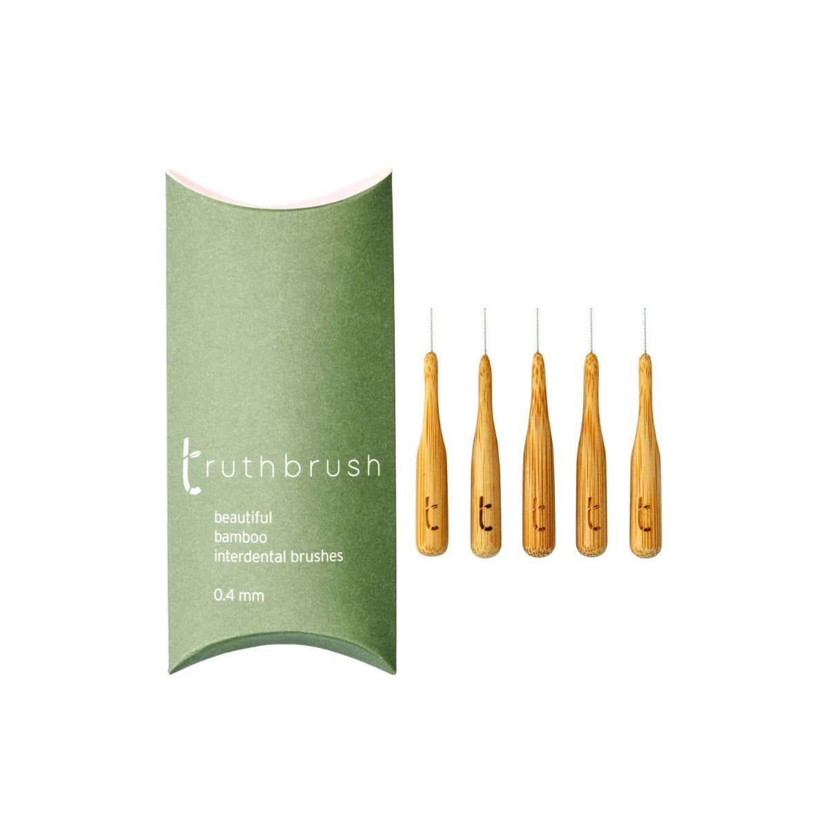 Truthbrush Bamboo Interdental Brushes 0.4mm (Pack of 5) from All Green ...