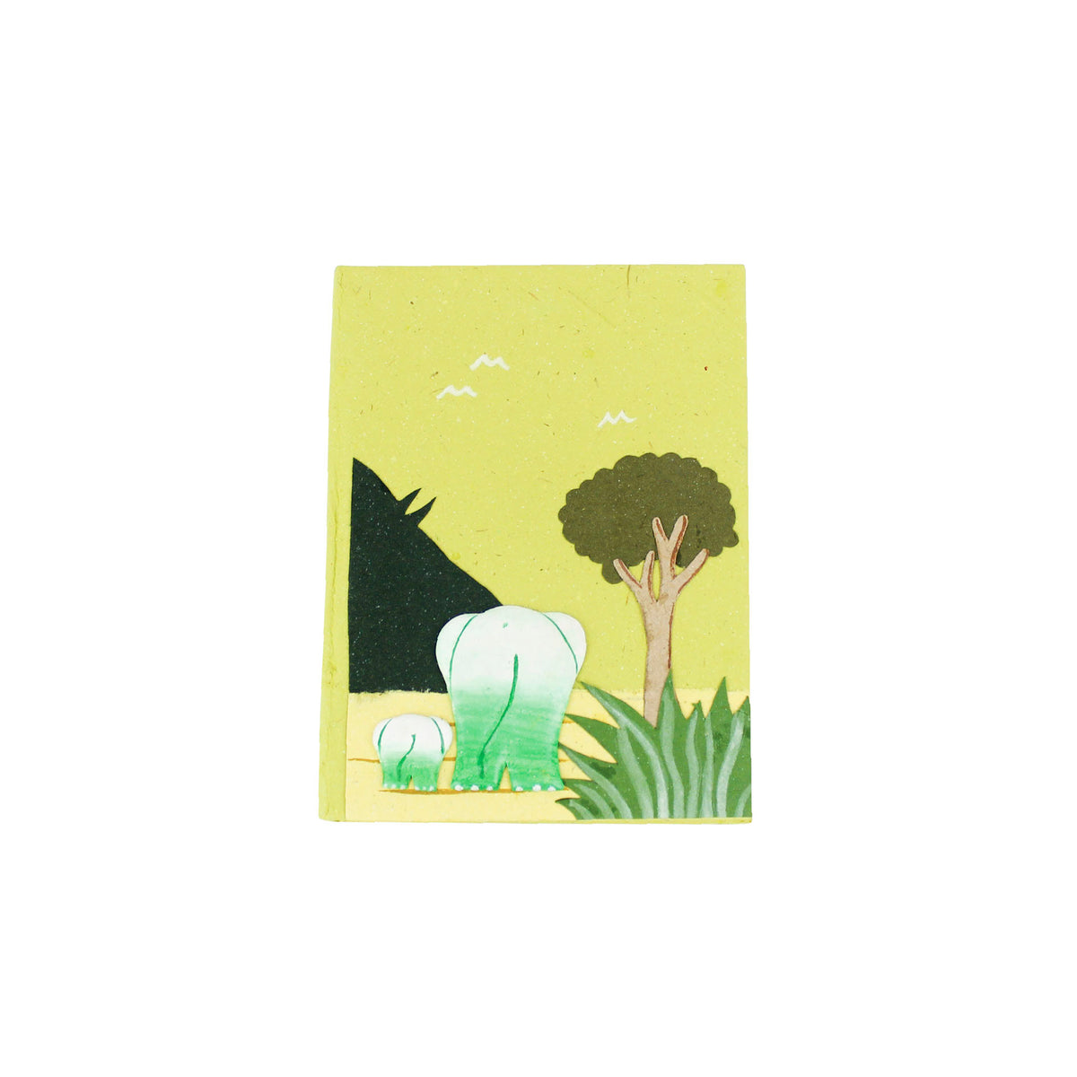 Elecosy Small Notebook - Light Green with Two Elephants Design – All-Green