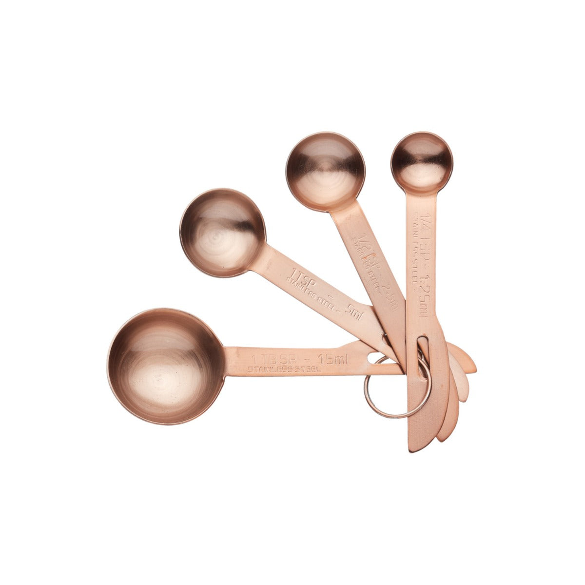MasterClass Copper-Finish Measuring Spoons Set – All-Green