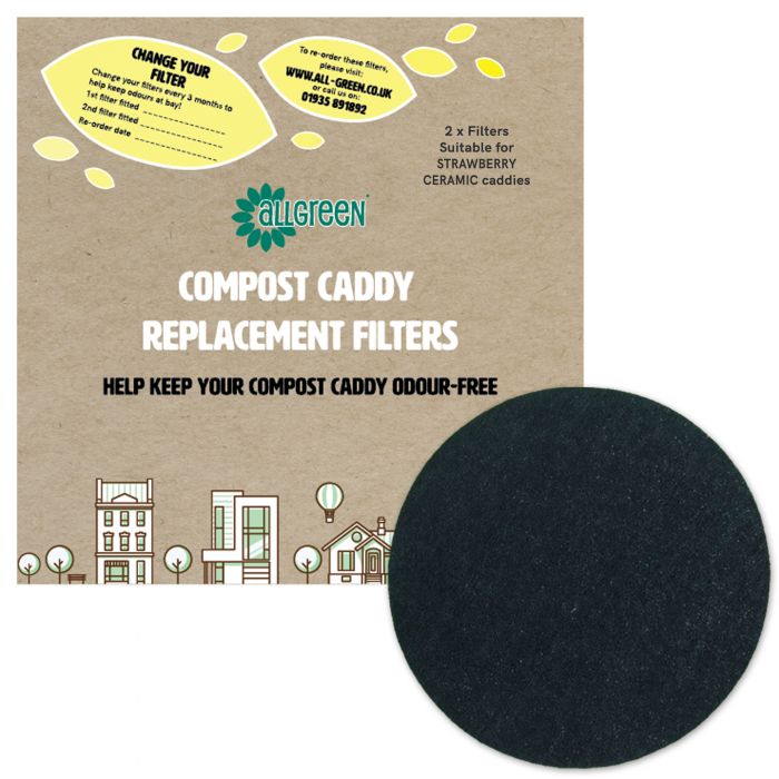 Filters for Red Strawberry Ceramic Compost Caddies From All Green – All ...