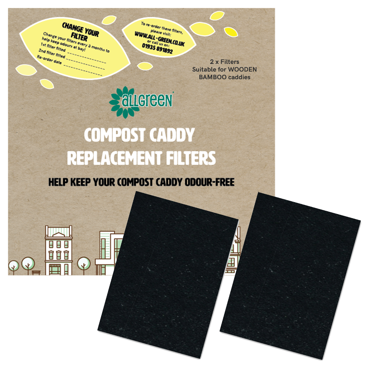 Filters for Wooden Bamboo Compost Caddy, from All Green! – All-Green
